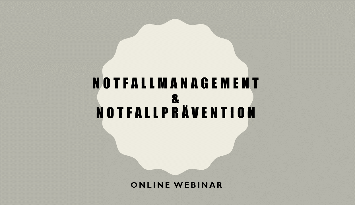 Webinar Notfallmanagement & Notfallprävention